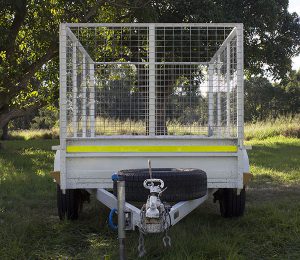 8×5 Off Road Mine Spec Box Cage Trailer Single Axle - FleetCrew