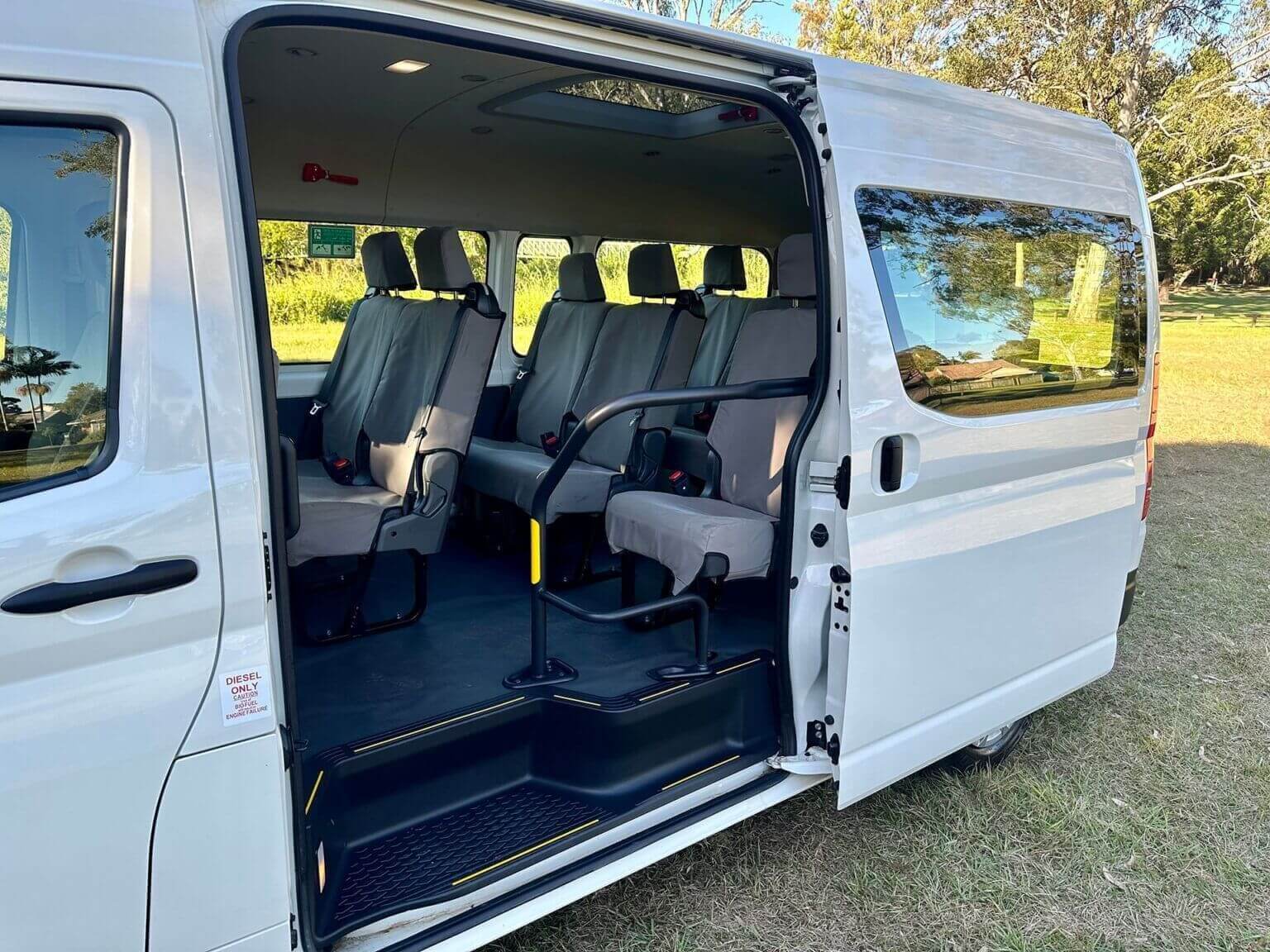 Toyota Hiace Commuter 12 Seater Bus - 2WD Mine Spec Hire Vehicles